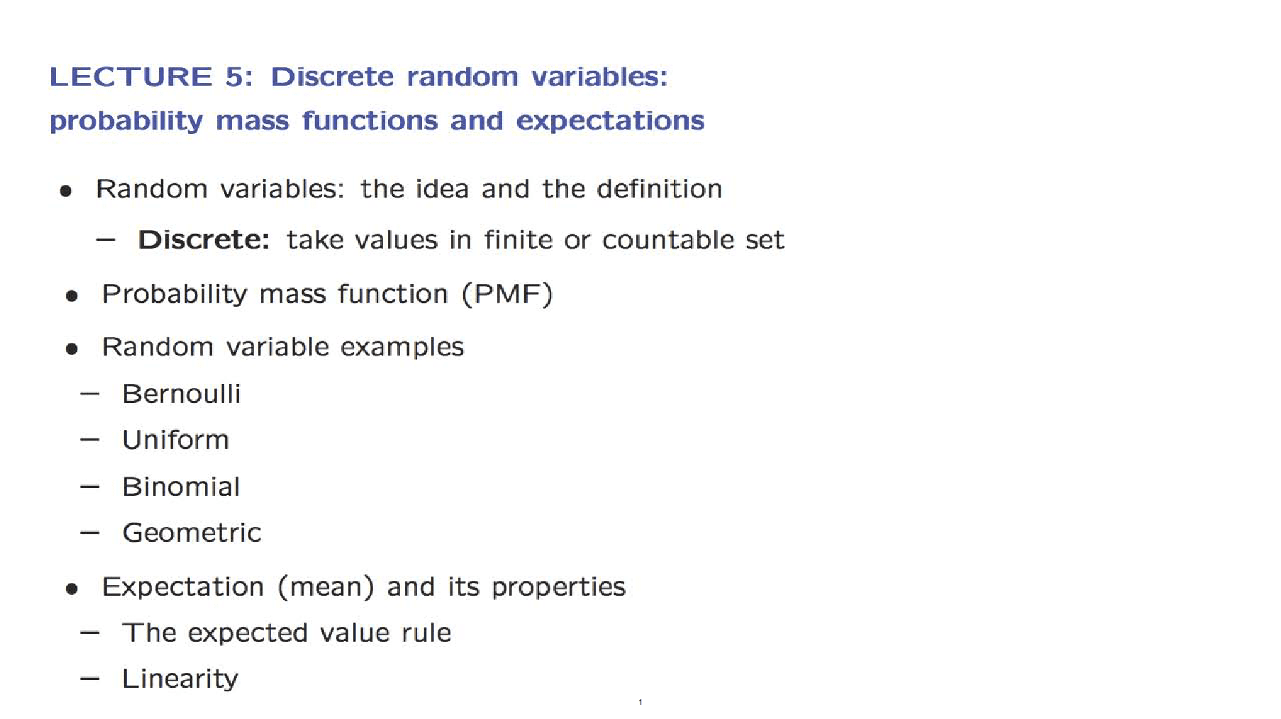 Probability – L05.1 Random Variable Overview - Engineering Texts