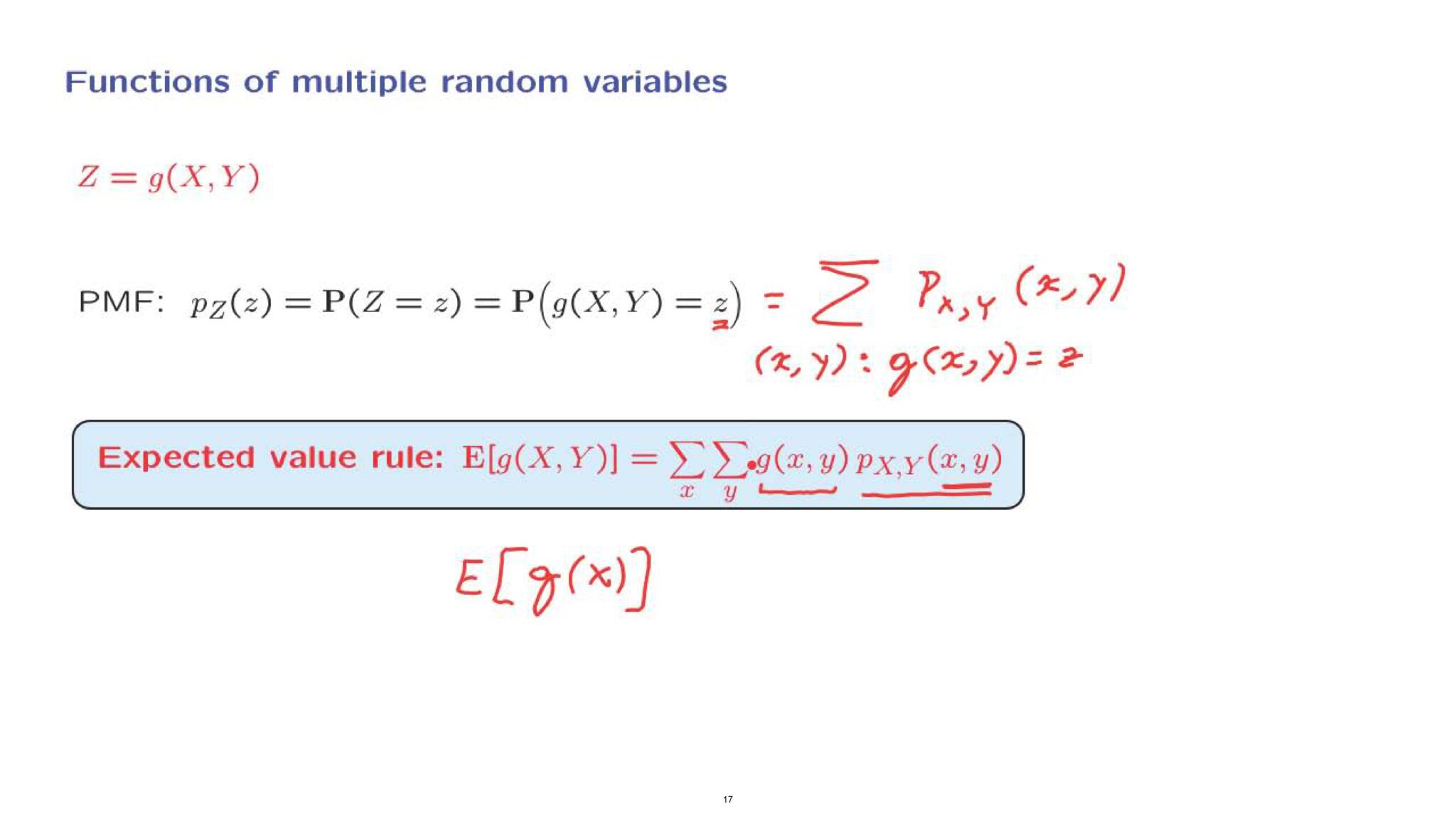 Probability – L06.7 Joint PMFs and the Expected Value Rule ...